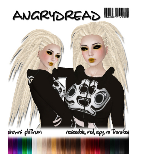 Second Life Marketplace - creatives! hair .: angrydread :. G3
