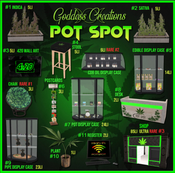 Second Life Marketplace - 32 )O( GC: Pot Spot Gacha- CDB Oil Display ...