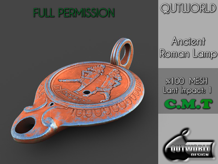 Second Life Marketplace - .::QUTWORLD Ancient Roman Lamp::.FP