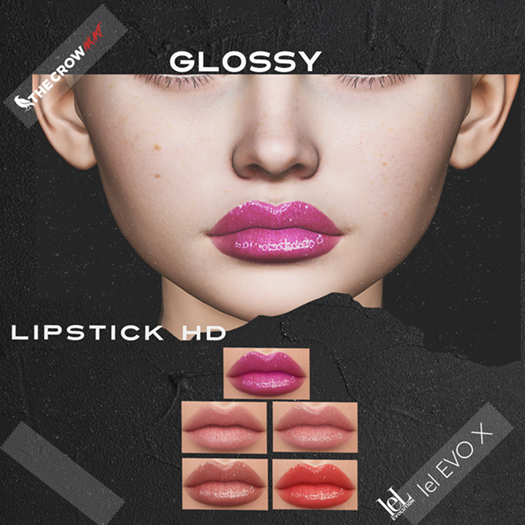 Second Life Marketplace - TheCrowInkArt- GLOSSY LIPSTICK HD Evo,EvoX ...