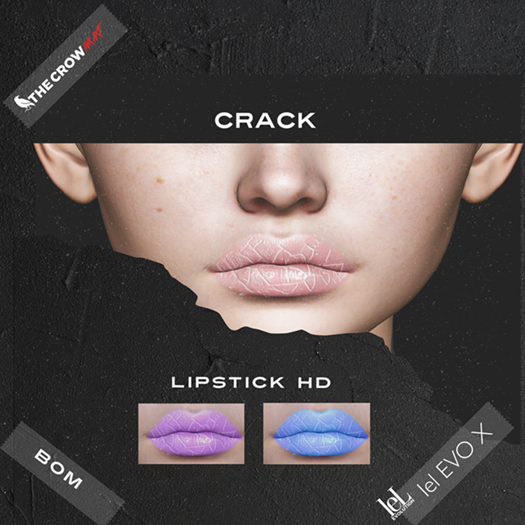 Second Life Marketplace - The Crow ink Art - Crack lipstick HD Fatpack ...