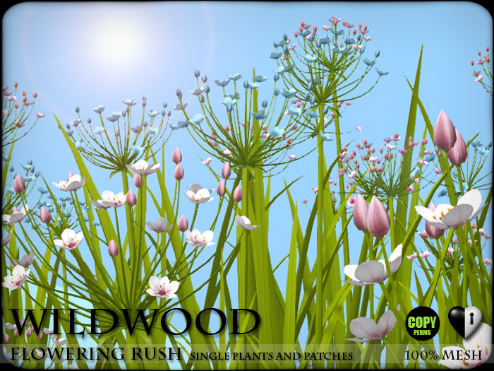 Second Life Marketplace - Wild Flowers - Flowering Rush For Wetlands ...