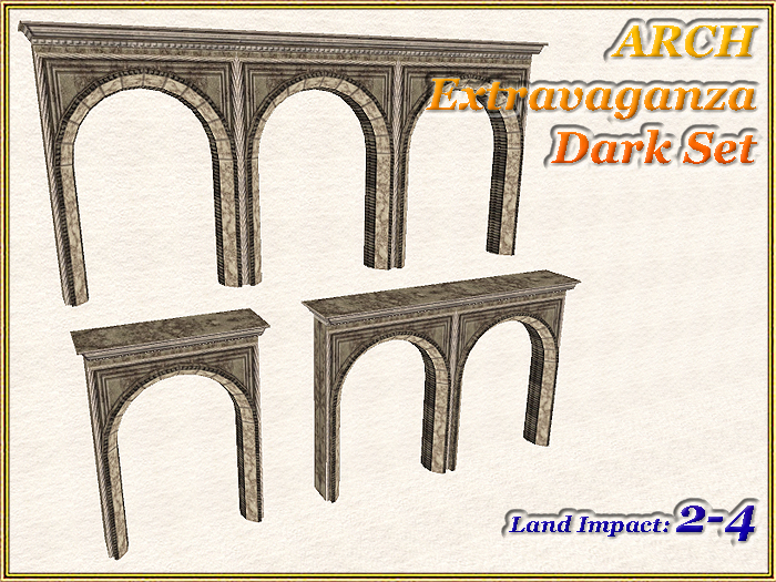 Second Life Marketplace - ARCH - Extravaganza Dark Set (2-4 LI) (Full perm)