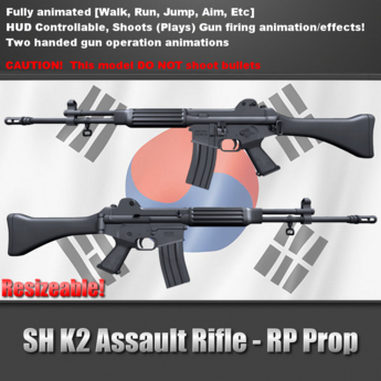 Second Life Marketplace - SH RP Prop Gun - K2 Assault Rifle