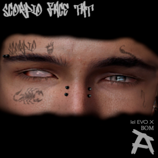 Second Life Marketplace - -Tagz Art- Scorpio Face Tat Pack
