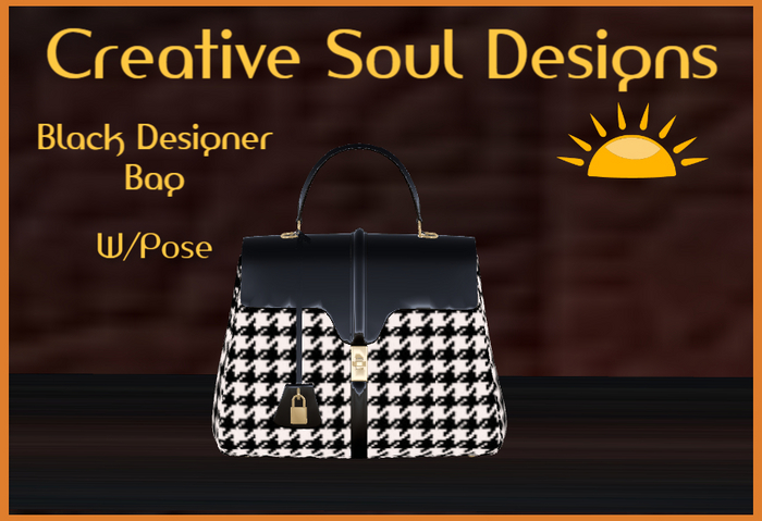Second Life Marketplace - Creative Soul Designs Designer Black Bag