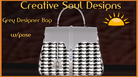 Second Life Marketplace - Creative Soul Designs - Designer Grey Bag