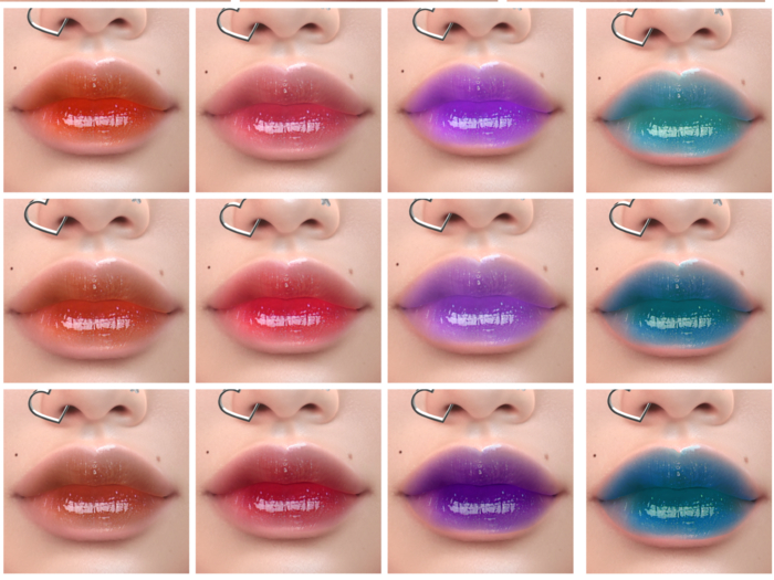 Second Life Marketplace - ANGELIC BEAUTY - Daisy Lip Tint (Blue) EVOX