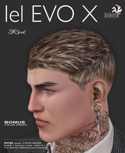 Second Life Marketplace - [//REBIRTH/]-RED hair base