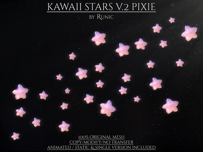 Second Life Marketplace - .: Runic :. Kawaii Stars v.2 Pixie