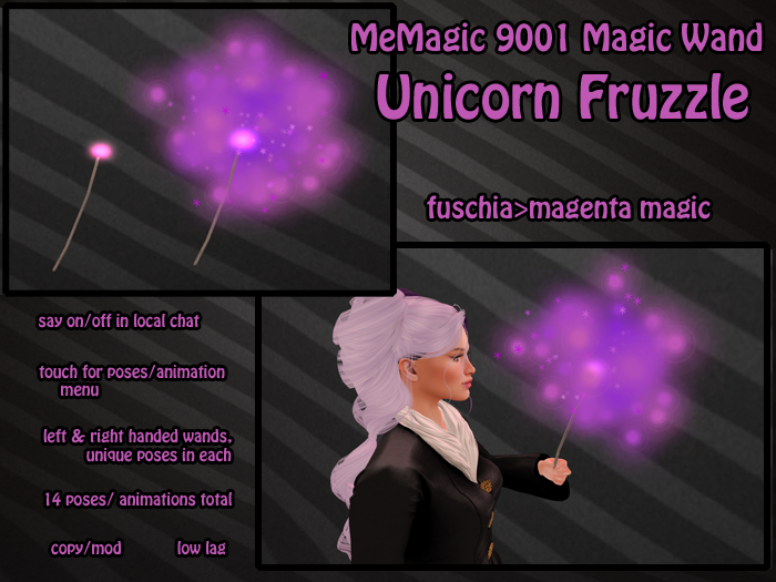 Second Life Marketplace - Aardvark MeMagic 9001 Magic Wand- Unicorn Fruzzle