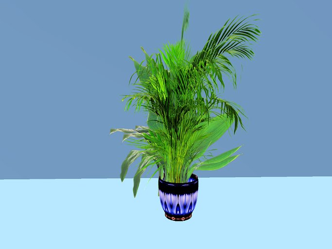 Second Life Marketplace - Potted Plams Blue Flame Pot