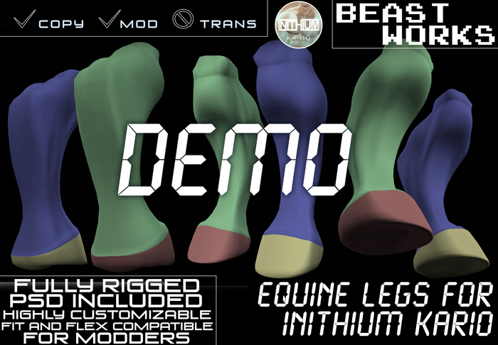 Second Life Marketplace - [BeastWorks] Kario Equine Slim Legs 1.0 DEMO