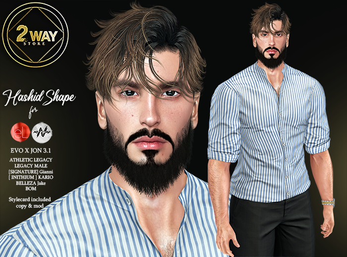 Second Life Marketplace - 2way - Hashid Shape for Lelutka Evo X JON ...