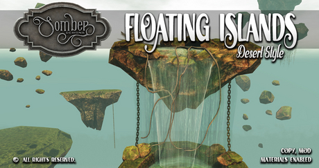 Second Life Marketplace - Mesh Floating Islands,Desert Rock Floating ...