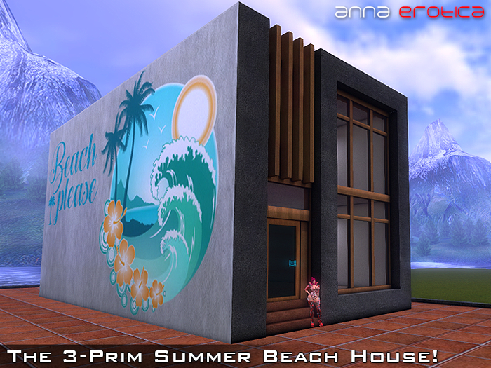 Second Life Marketplace - Anna Erotica - The 3-Prim Summer Beach House!