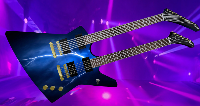 Second Life Marketplace - Double Neck Gibson Explorer Lightning (Box)