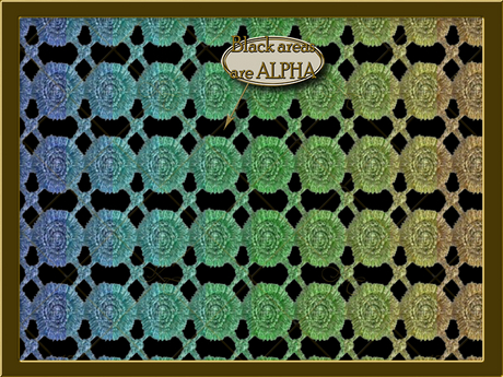 Second Life Marketplace - Floral Rose Lace Alpha Seamless Texture Set