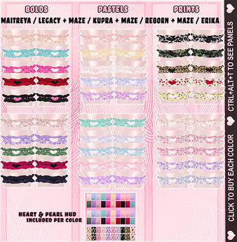 Second Life Marketplace - *HolliPocket* Yuas Garters-M/L/K/R/E+Maze ...