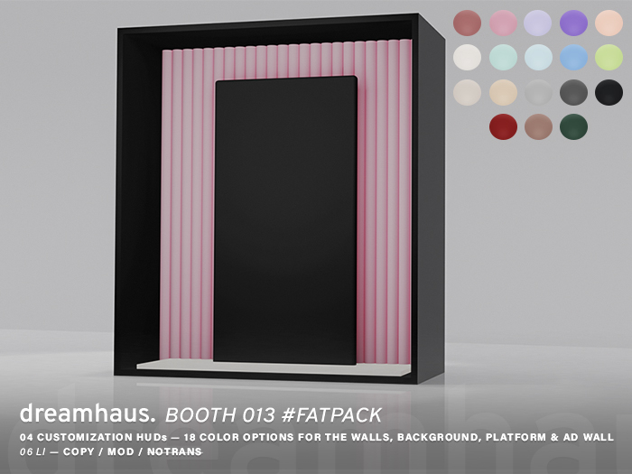 Second Life Marketplace - Dreamhaus. Booth 013 #FATPACK