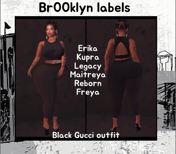 Second Life Marketplace - {BROOKLYN LABEL'S}BLK HUCCHI OUTFIT E/K/F/EBR/L/M