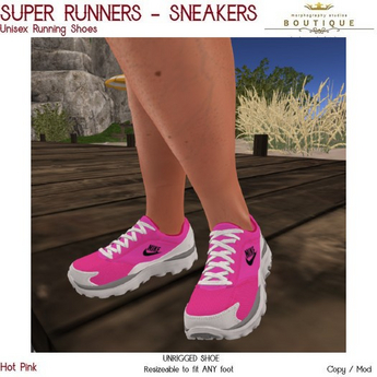 Second Life Marketplace - SUPER RUNNERS - Hot Pink Sneakers UNISEX ...