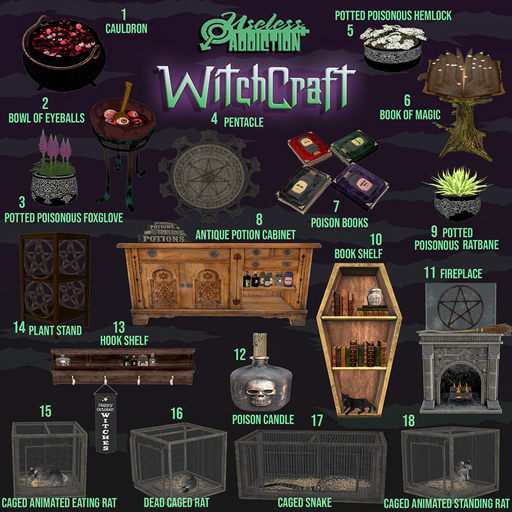 Second Life Marketplace - 9 UA: WitchCraft-Potted Poisonous RatBane BOXED