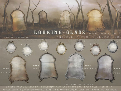 Second Life Marketplace - {anc} Looking-glass. {oval mirror} rust