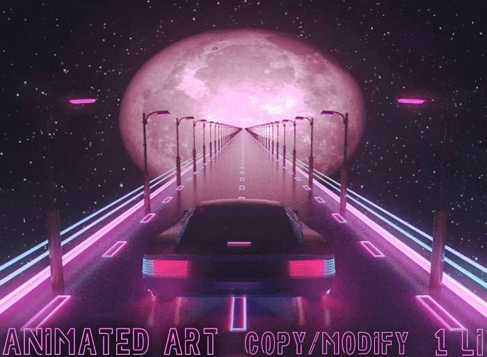Second Life Marketplace - .. Indicax420 .. Vaporwave Drive Animated