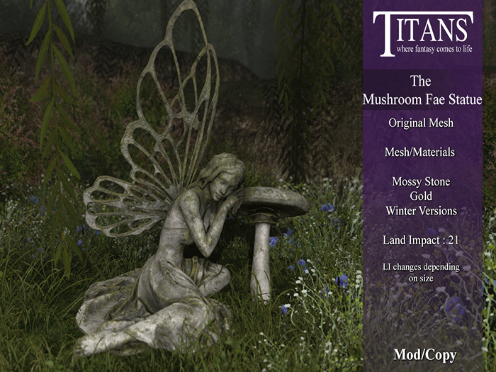 Second Life Marketplace - Titans - The Mushroom Fae Statue
