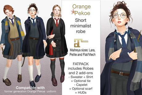 Second Life Marketplace - Orange*Pekoe - Mini robe over sweater ...