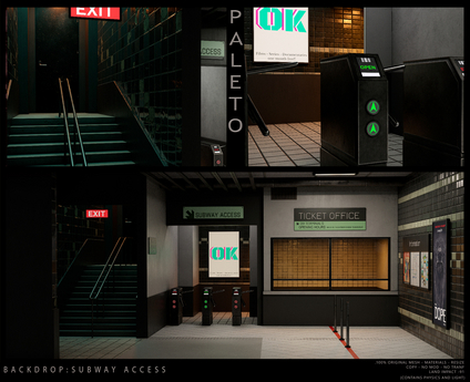 Second Life Marketplace - .PALETO.Backdrop:. SUBWAY ACCESS