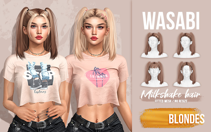 Second Life Marketplace Wasabi Milkshake Hair Blondes