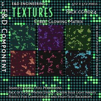 Second Life Marketplace - [CGM024] 6 Jumbotron Textures Glowing Cyber ...