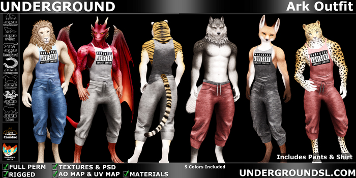 Second Life Marketplace - (UG) - Ark Outfit Furry **UPDATED WEREWOLF V4 ...