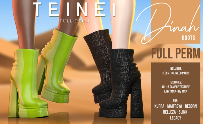 Second Life Marketplace - TEINEI - DINAH BOOTS - FULL PERM