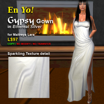 Second Life Marketplace - En YO! Gypsy Gown Ethereal Silver for ...
