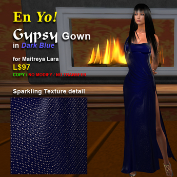 Second Life Marketplace - En YO! Gypsy Gown Dark Blue for Maitreya Lara