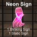 Second Life Marketplace - Glass Neon Sign - Blinking & Non-Blinking
