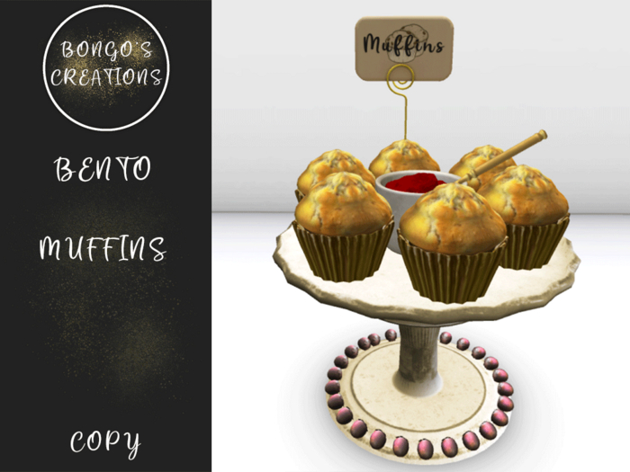 Second Life Marketplace - BMC5139 - BENTO - MUFFINS WITH JAM - TOUCH ...
