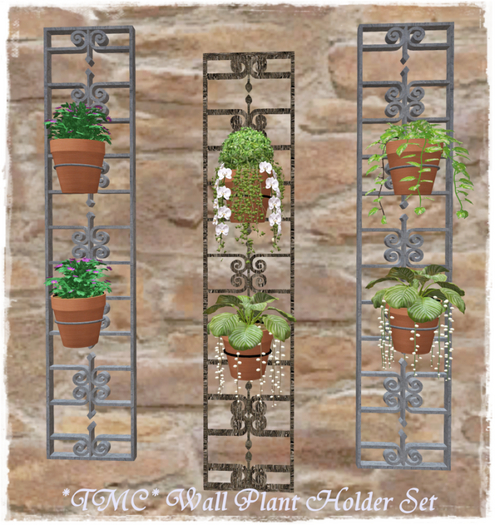 Second Life Marketplace - ~TMC~ Wall Plant Holder Set