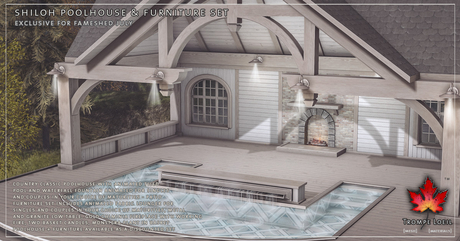 Second Life Marketplace - Trompe Loeil - Shiloh Poolhouse + Furniture ...
