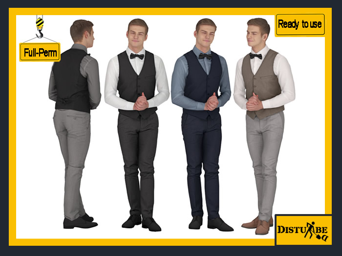 Second Life Marketplace - ::DisturbeD:: Luke Waiter Man Character ...
