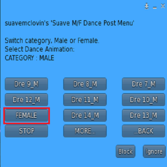 Second Life Marketplace - Single Menu Male & Female Animation Script ...