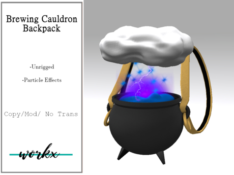 Second Life Marketplace - Workx:. Brewing Cauldron Backpack