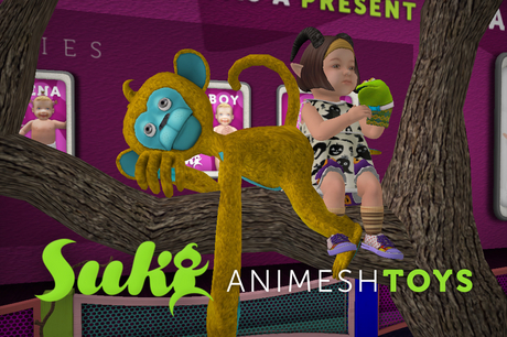 Second Life Marketplace - SUKi. Animesh Baby Monkey & Tree
