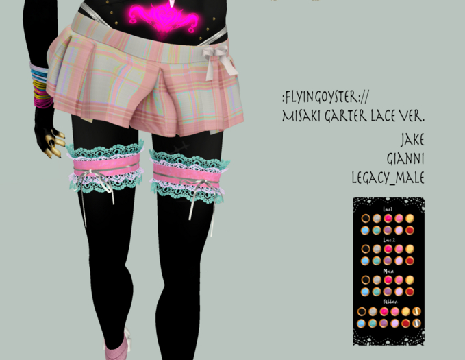 Second Life Marketplace - :FlyingOyster:// Misaki Garter Lace Ver. Jake ...