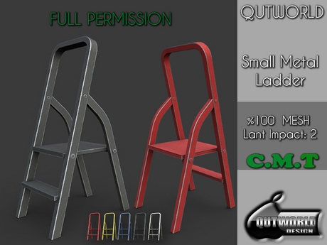 Second Life Marketplace - .::QUTWORLD Small Metal Ladder::.FP [ 5 Color ]