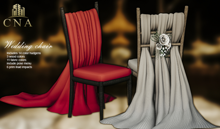 Second Life Marketplace - CNA Creator-wedding chair (BOX) C/M