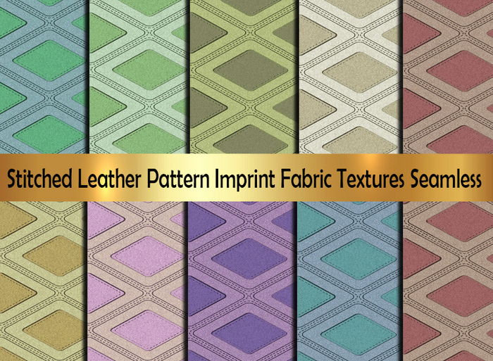 Second Life Marketplace - Stitched Leather Pattern Imprint Fabric ...